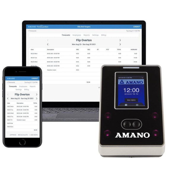 AFR-100 WIFI Face Reader time clock for Amano TG Hosted Employee Atten – AttendanceTimeClock.com